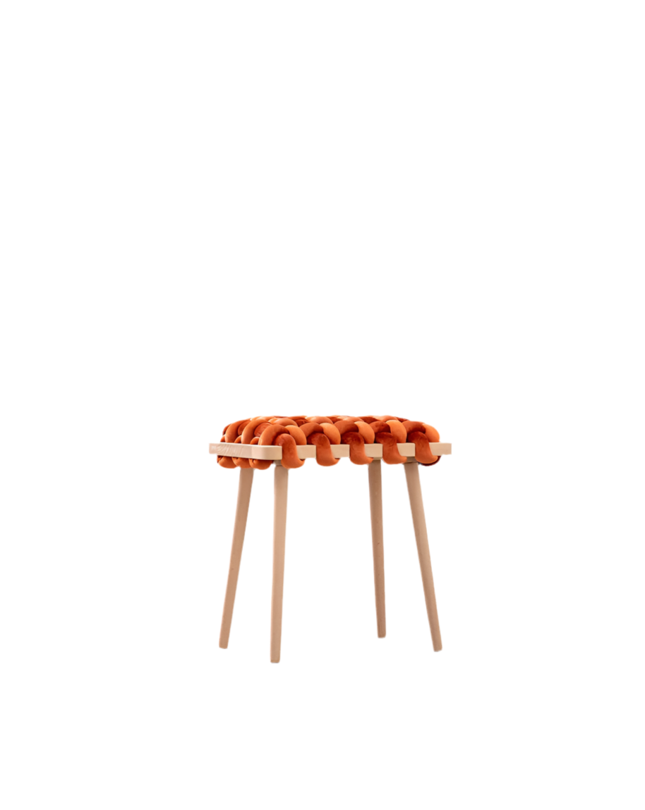 Burnt Orange Woven Stool – The Happy Kangaroo