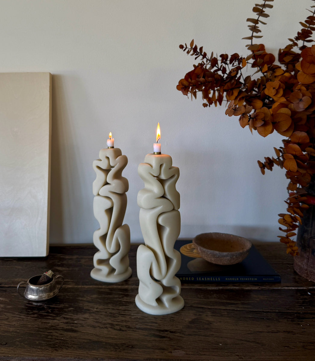 Hannah Polskin Cream Colored Candlesticks – The Happy Kangaroo