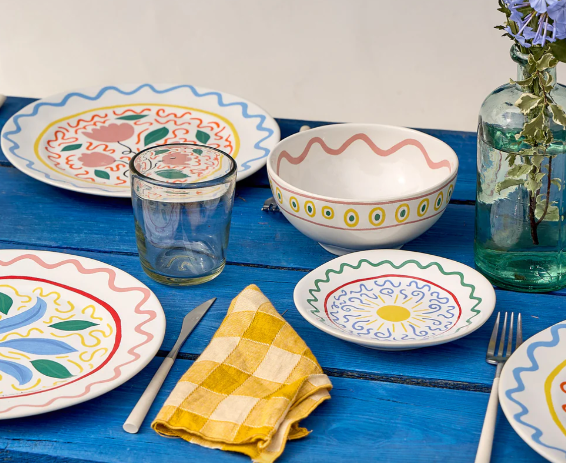 Appetizer Plate Sun Summer Bliss - Sun White – The Happy Kangaroo