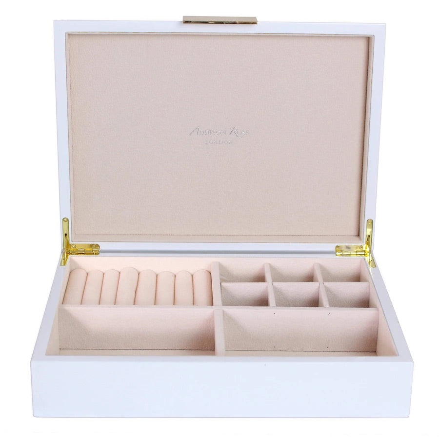 Large White Jewelry Box With Gold – The Happy Kangaroo